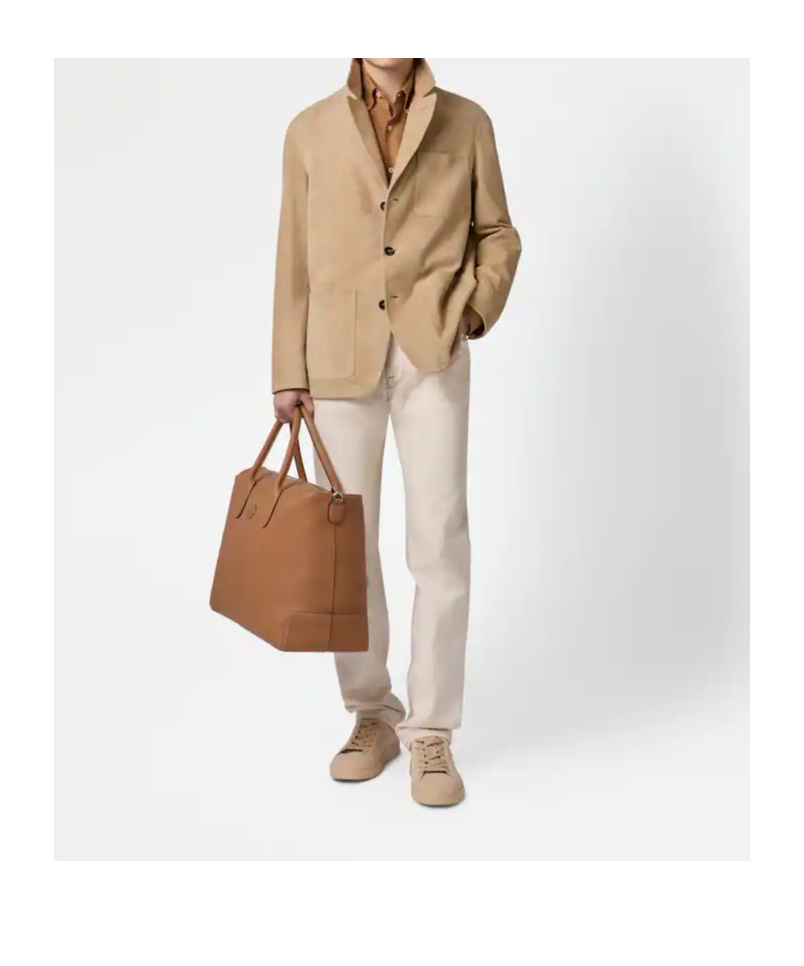 TOD'S Tod's Pashmy Suede Blazer with T-Stitch Detailing